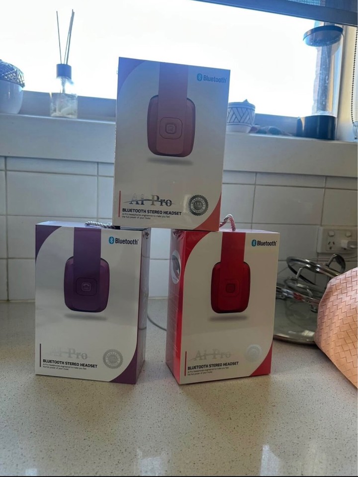 Ai Pro AIPRO-100 Plus Headphones Bluetooth Blue New In Box | eBay