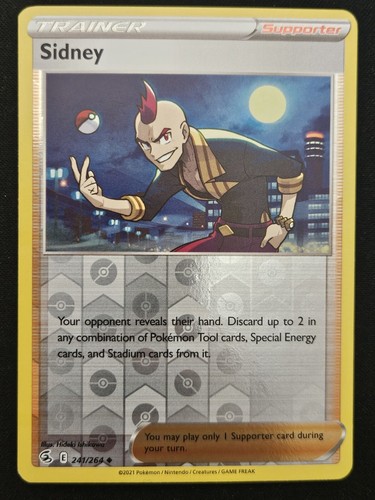Sidney 241/264 SWSH Fusion Strike Reverse Holo Trainer Pokémon ...