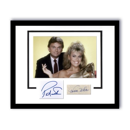 Pat Sajak & Vanna White "Wheel of Fortune" AUTOGRAPH Signed Framed ...