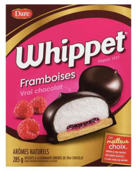 Dare Whippet Chocolate Covered Marshmallow Cookie Raspberry 285g (2 ...