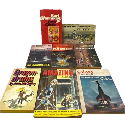 Vintage Lot of 8 Science Fiction Novels Amazing Stories Galaxy ...