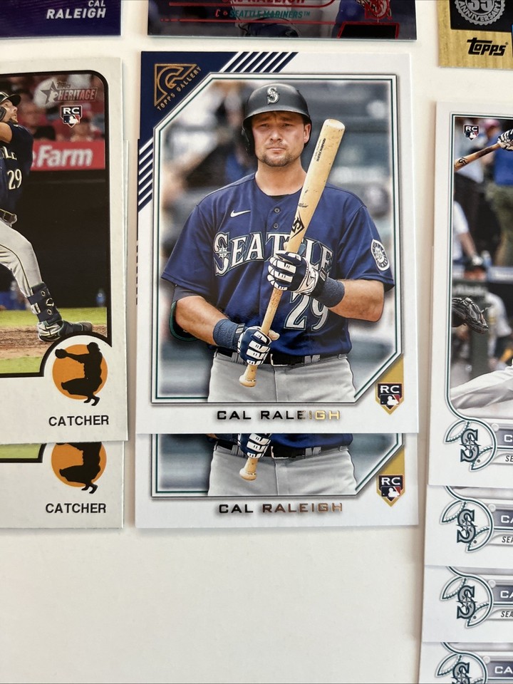 Cal Raleigh x21 Rookie Card Lot 2022 Topps Chrome; Stadium Club; Bowman ...
