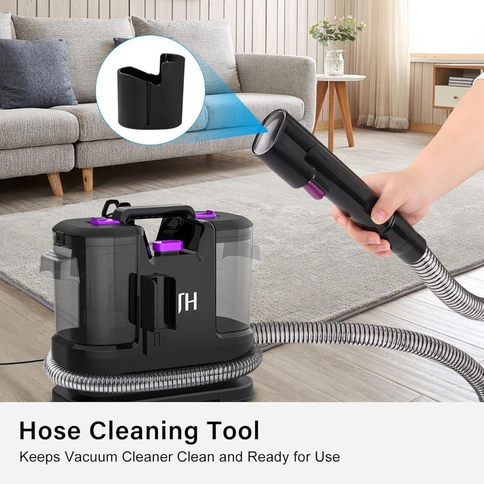 NEW HJH VC01 450W 1.8L Electric Carpet Cleaner & Spot Cleaner In Black ...