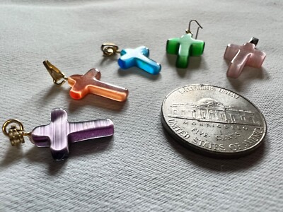 Five Rainbow color baby crosses set in a gift bag | eBay