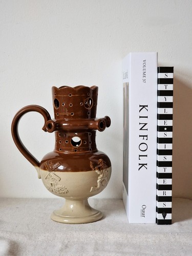 Victorian 1900s Joseph Bourn Denby Stoneware Puzzle Jug Immaculate salt ...