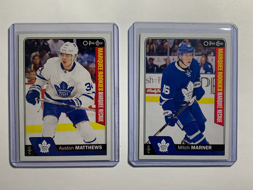 2016-17 Auston Matthews Mitch Marner Rookie RC O-Pee-Chee Marquee ...