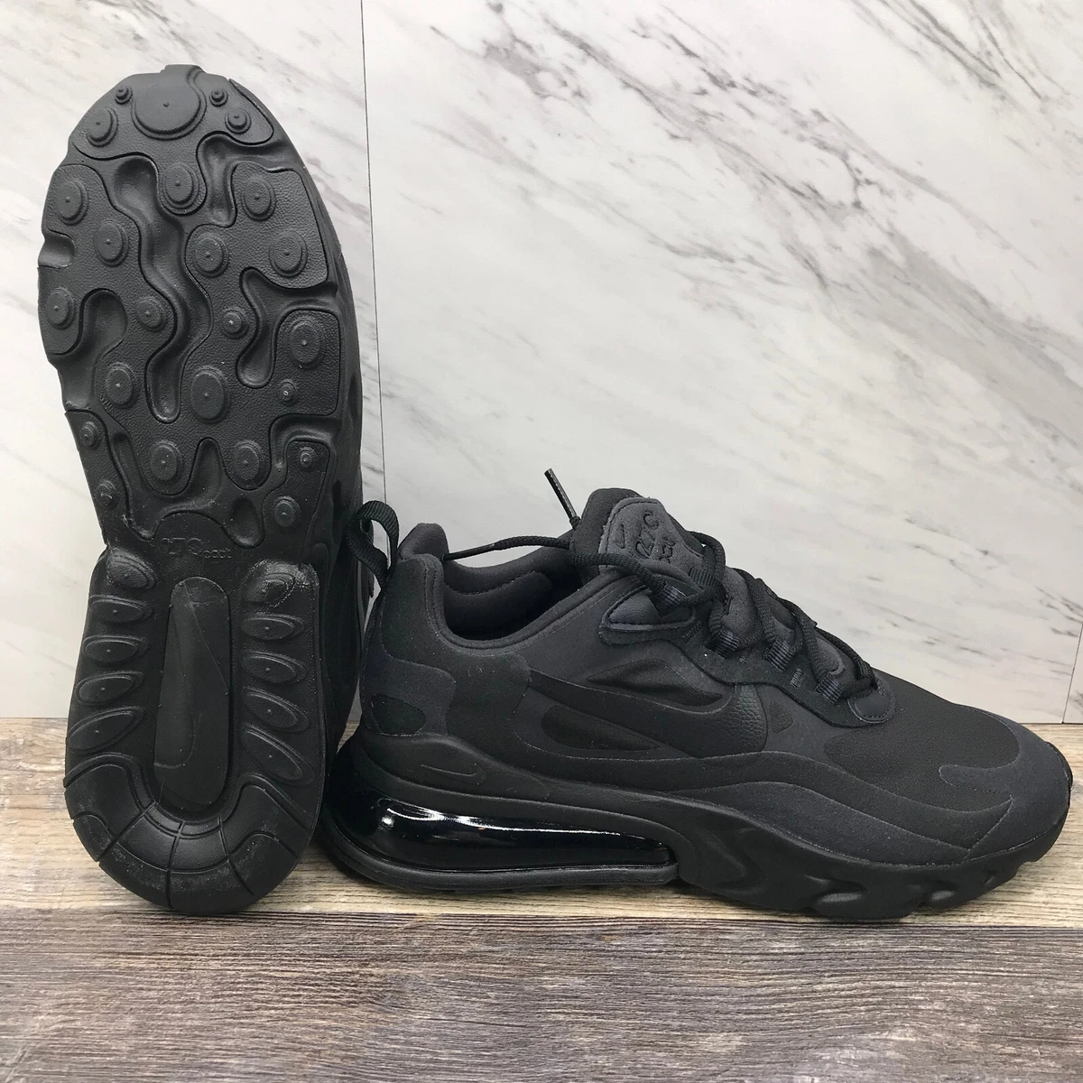 Nike Air Max 270 React Triple Black Men's Training Running