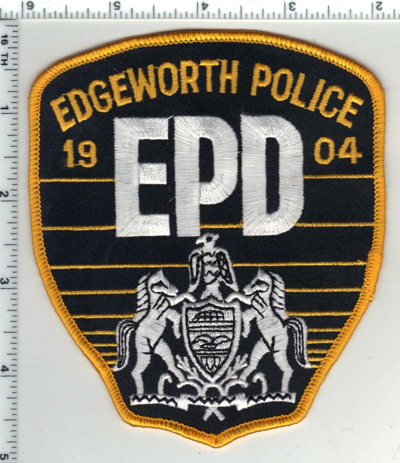 Edgeworth Borough Police (Pennsylvania) 1st Issue Shoulder Patch | eBay