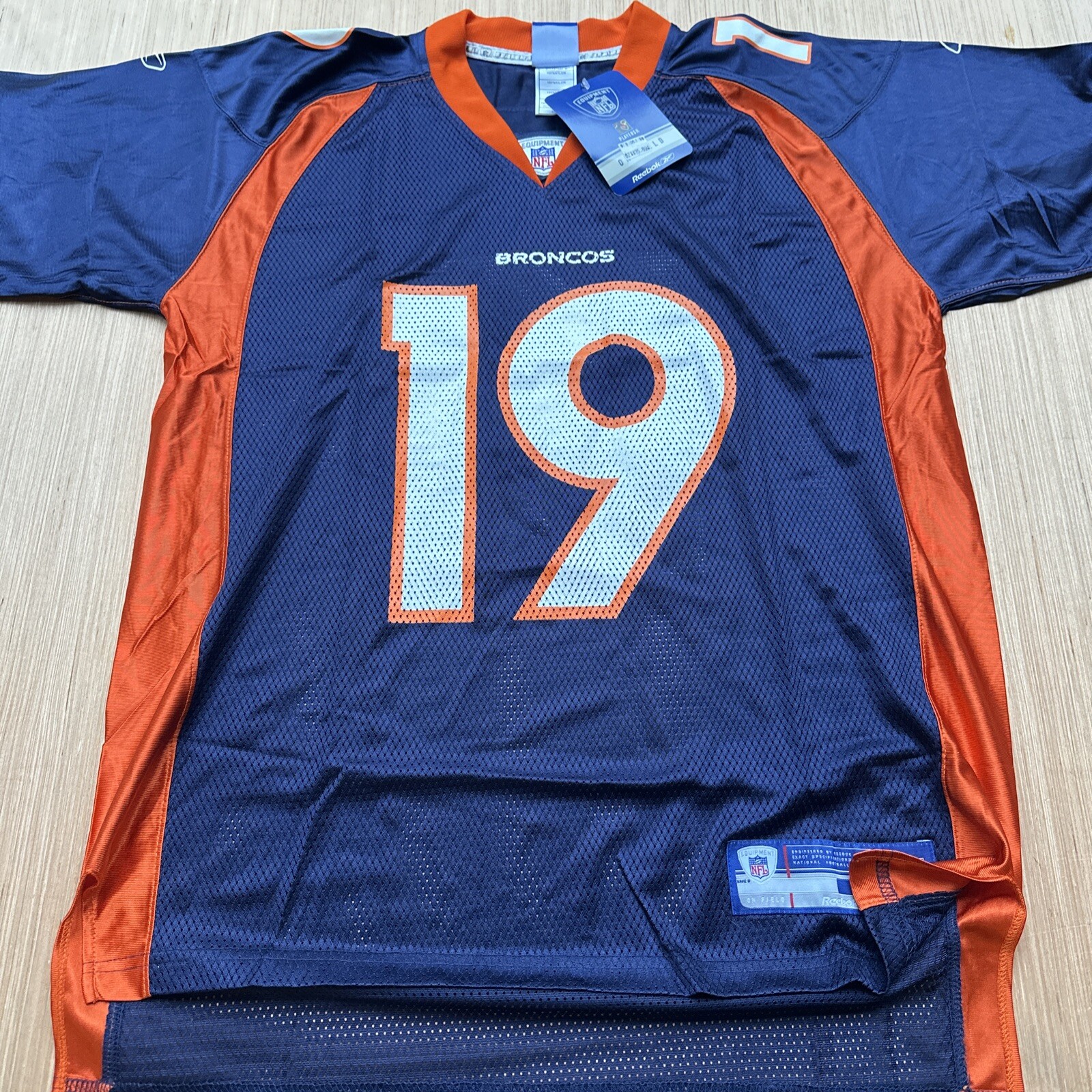 Deadstock Y2K Denver Broncos VTG Jerry Rice #19 ON FIELD Blue NOS ...