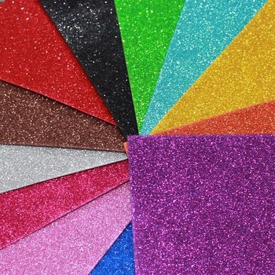 Plain Foam Fabric Foam Backed all COLOR Sheets Glitter Shiny Art ...