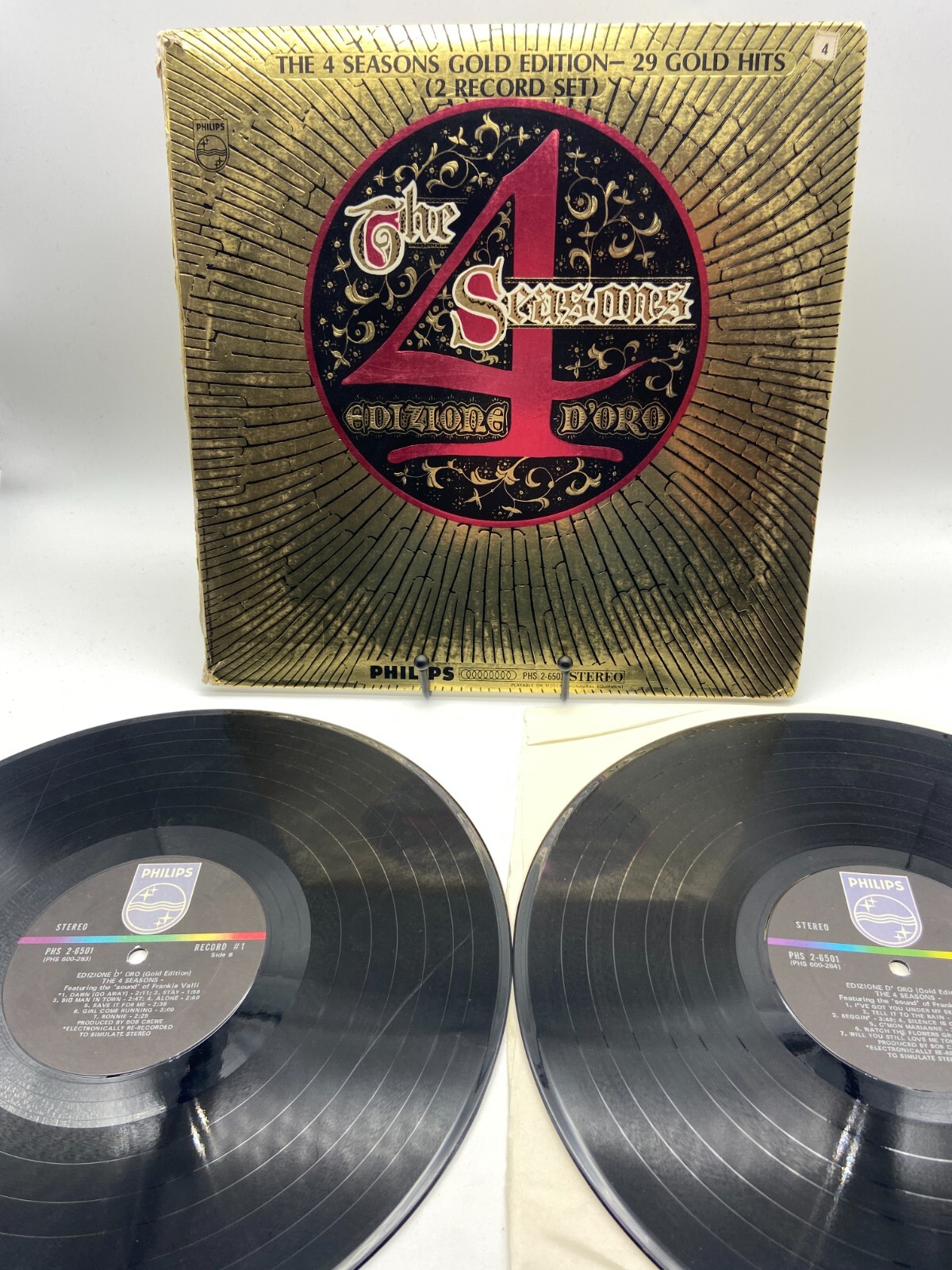 Four Seasons LP record "Edizione D'Oro Gold Edition 29 Hits" Phjilips ...