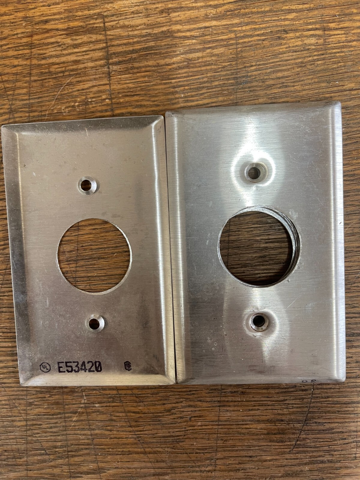 E 53420 STAINLESS STEEL 1 GANG SINGLE OUTLET COVER PLATE ( box of 5) | eBay