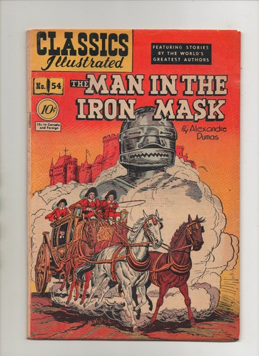 Classics Illustrated #54 - Man In The Iron Mask - (Grade 4.0) 1948 | eBay