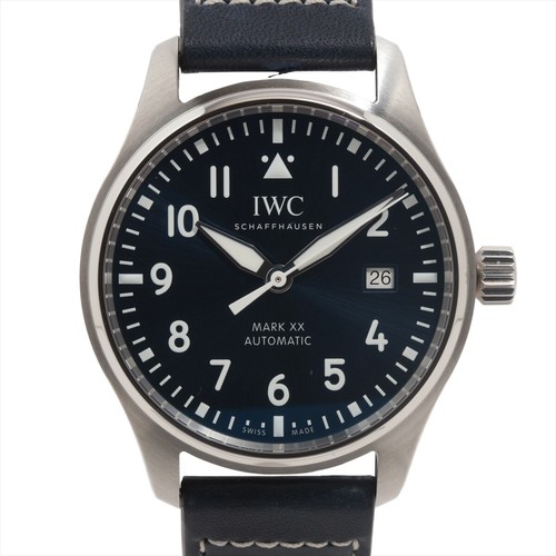 IWC Pilot Watch Mark XX IW328203 SS & Leather AT Blue-Face | eBay