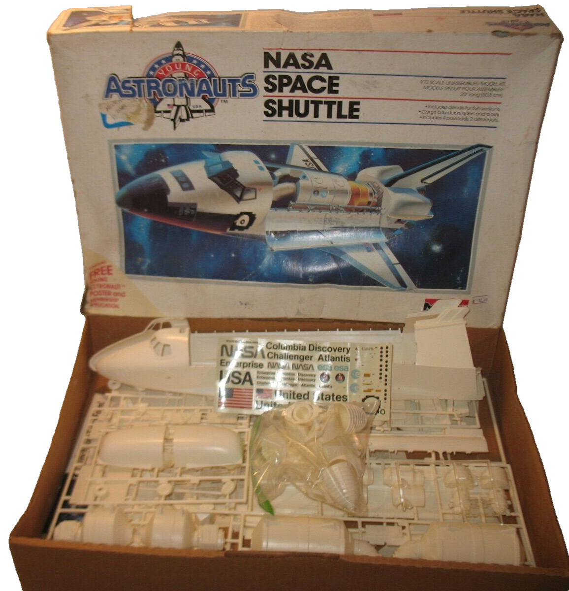 Monogram NASA 1986 1/72nd Scale NASA SPACE SHUTTLE Plastic Model Parts ...