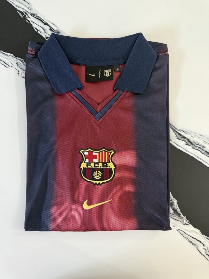 NEW 2XL - TRAVIS SCOTT CJ X NIKE X FC BARCELONA RETRO 2000/01 SKELETON ...