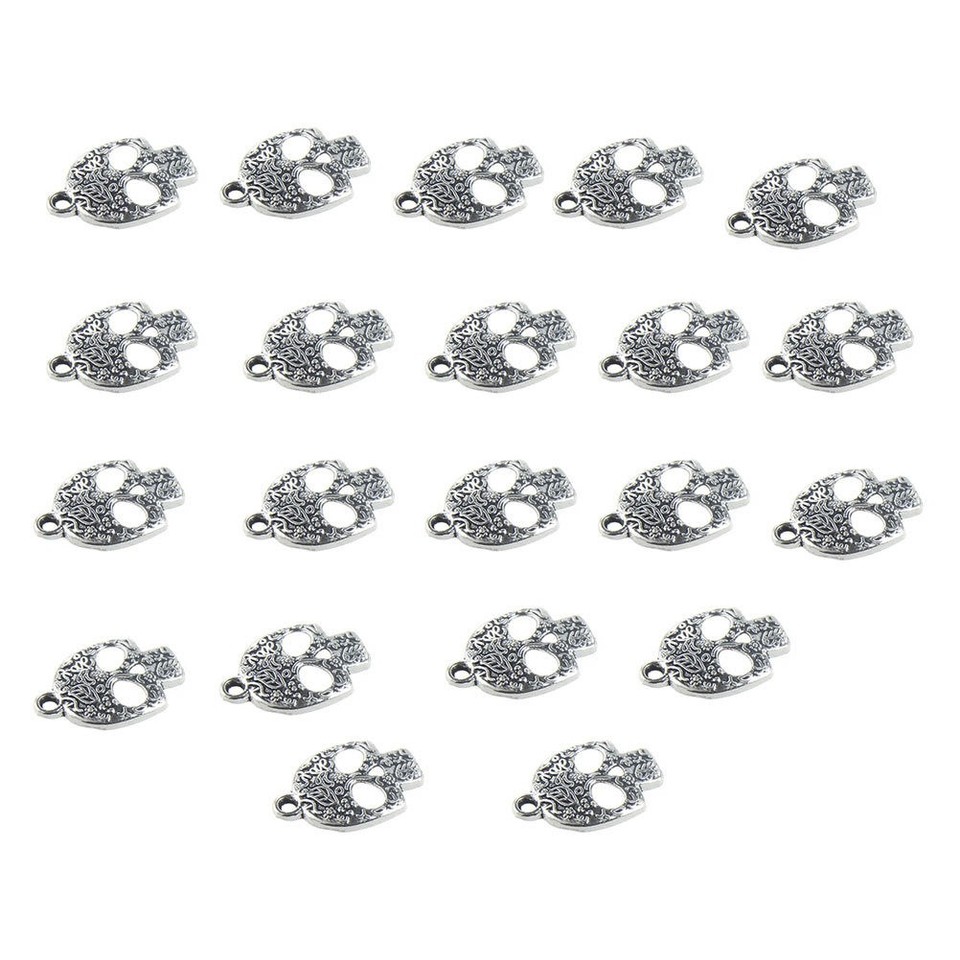 20 Pcs Skull Jewelry Accessory Half Fashion Pendant Halloween Keychain ...