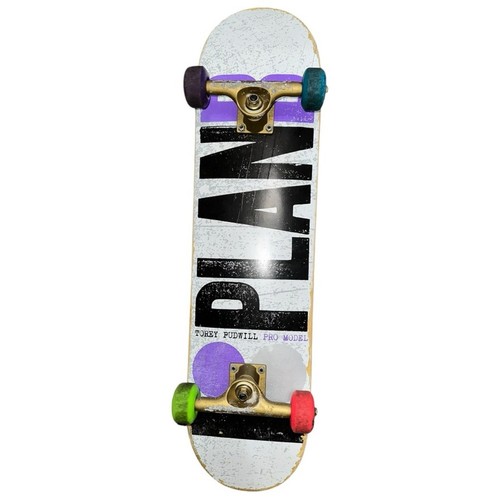 PLAN B Team OG 7.75 Purple White Black Complete Skateboard | eBay