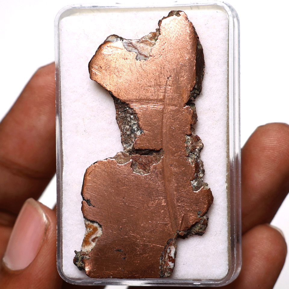 19.78g Natural Native Copper Ore Polished Freeform Crystal Slab ...