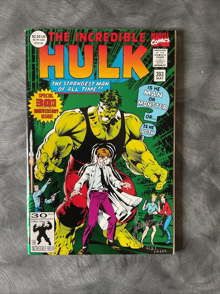 Incredible Hulk # 393 Signed By Dale Keown Marvel Comic 1992 Great Copy ...