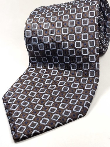 AUSTIN REED 100% Silk Tie Men's Brown Blue Necktie NEW | eBay