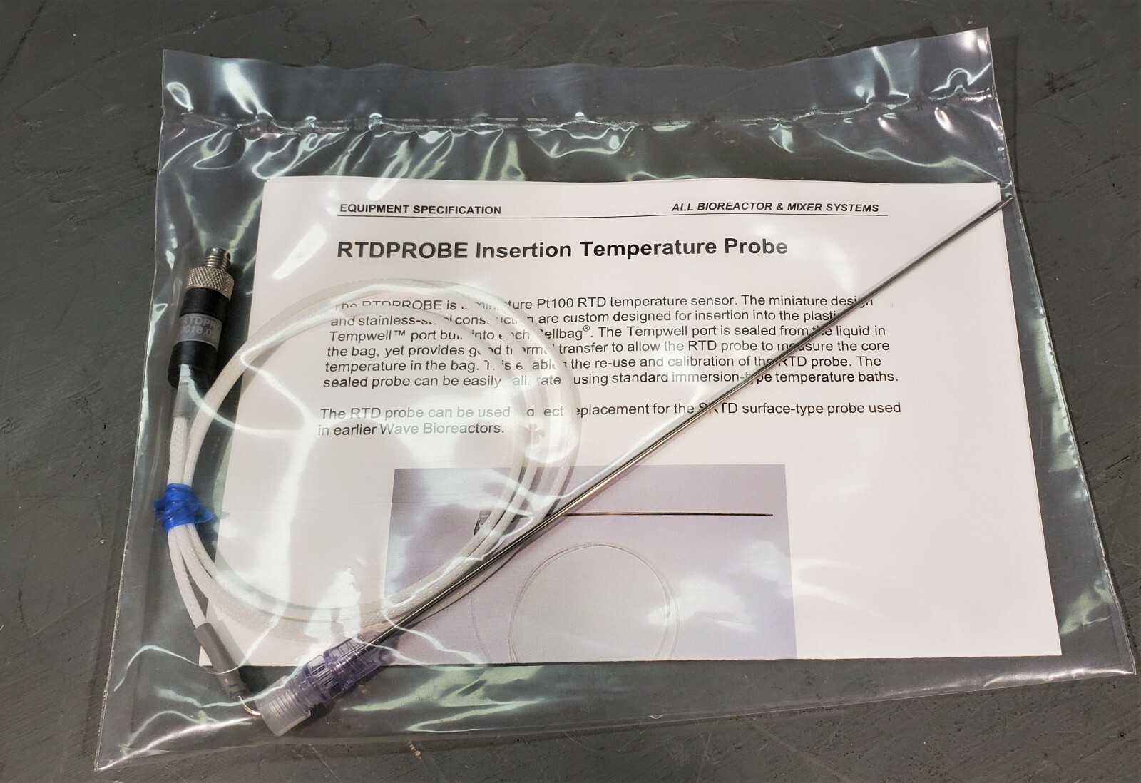 WAVE BIOTECH RTD PROBE INSERTION TEMPERATURE PROBE 0304 | eBay