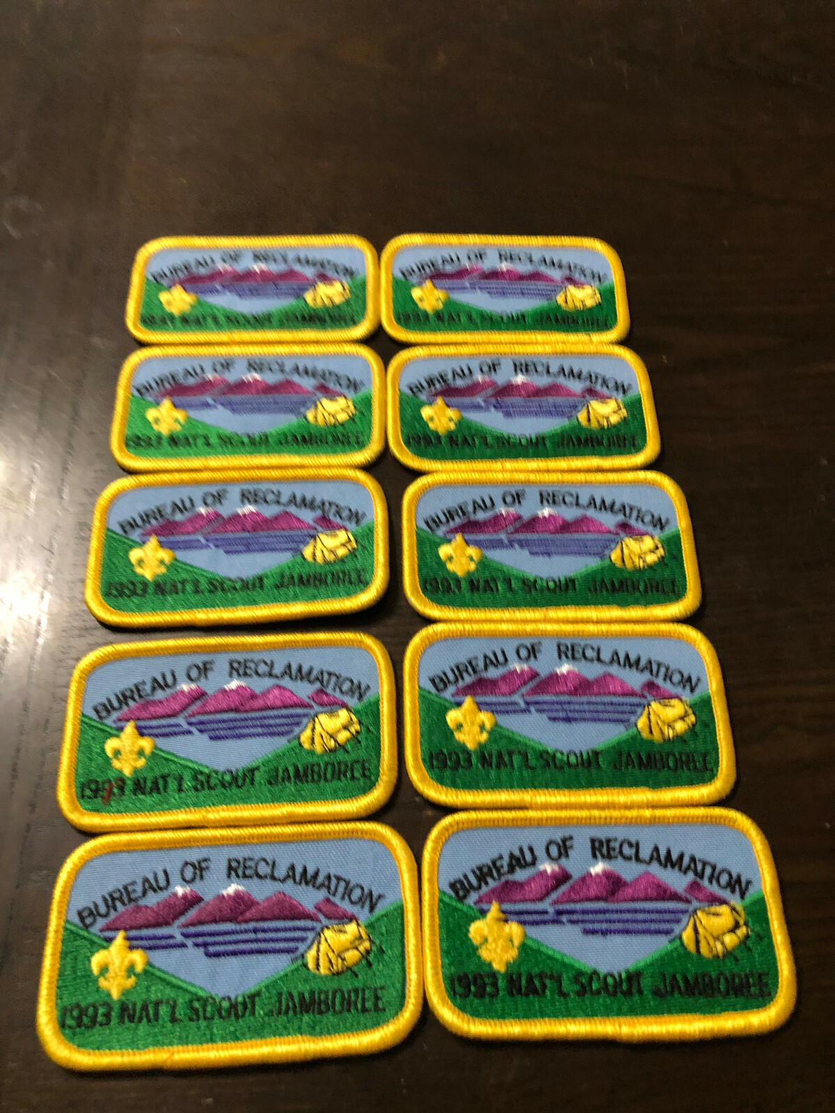 BSA 1993 NATIONAL JAMBOREE BUREAU OF RECLAMATION PATCHES QTY. 10 BV | eBay