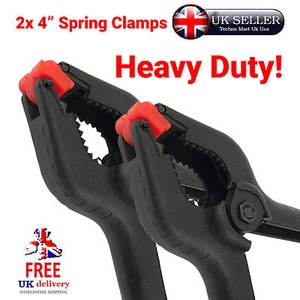 2pc 4" Heavy Duty Spring Clamps - Spring, Jaw, Opening, Large, Nylon ...
