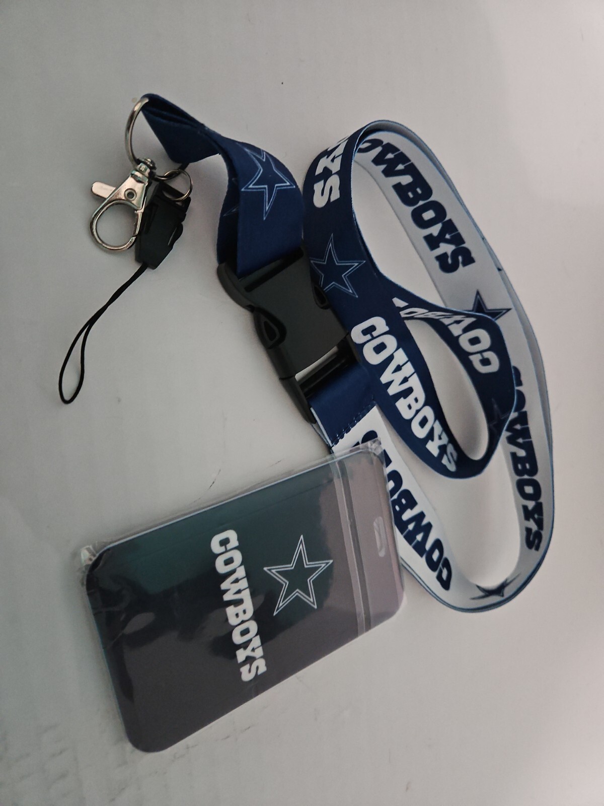 Brand New NFL Lanyard Keychain Dallas Cowboys ID Holder Blue / White | eBay