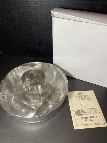 Pampered Chef Springform Pan Set, Bundt Cake/Heart Insert #1540, 9" NIB ...