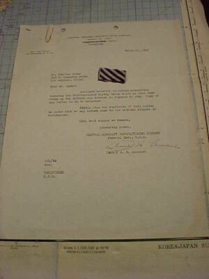 WWII RARE AVG FLYING TIGERS CAMCO DOCUMENT AND BRITISH DFC RIBBON ...