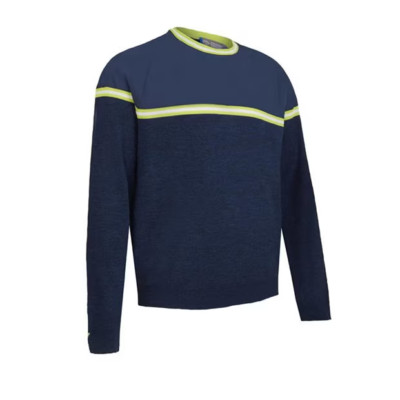 Callaway Golf Mens Jumper Large Blue Merino Wool Blend Knit Crew Neck ...