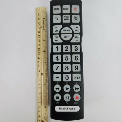 RADIO SHACK 15-310 Big-Button UNIVERSAL Remote Control Easy See; AAA ...