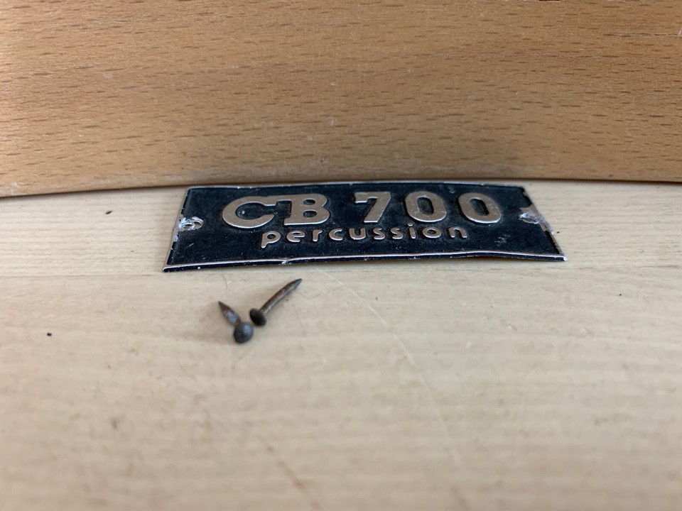 CB700 CB Percussion BADGE Logo Plate Emblem Part 70s 80s Vtg Japan with ...
