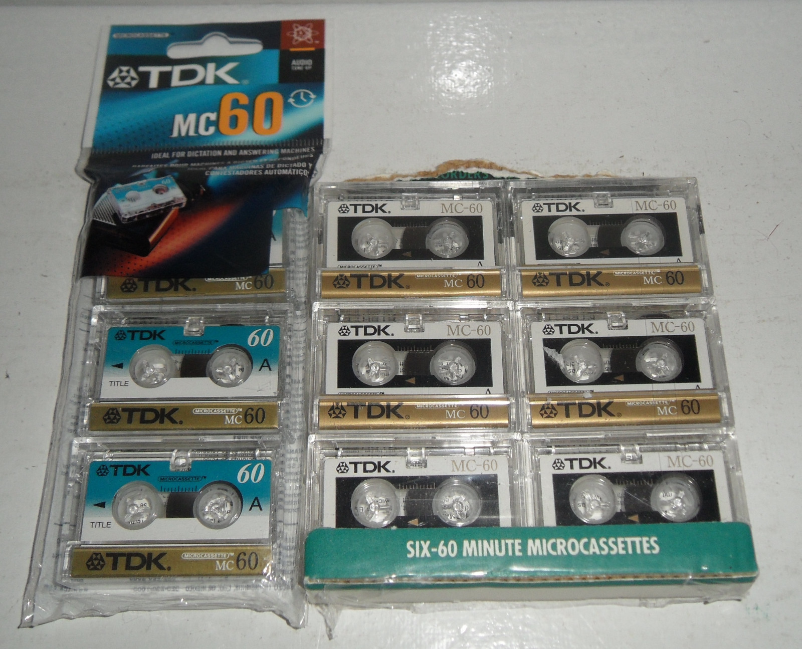 TDK MC60 Lot of 9 Microcassette Audio Dictation Tapes New Sealed MC60 ...
