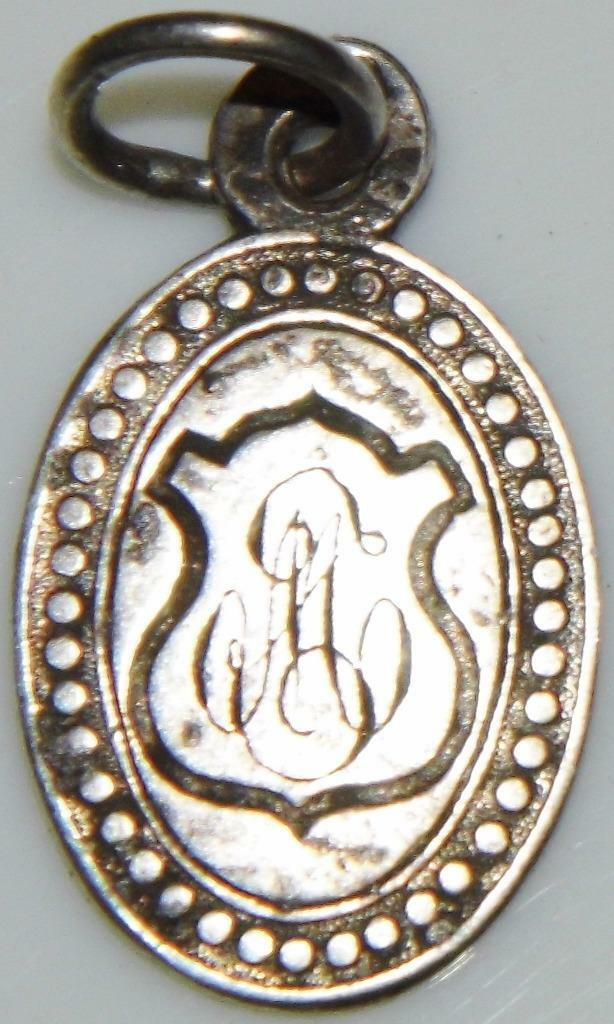 Antique Sterling Silver Holy Medal 1884 Priests Souvenir of Ordination ...