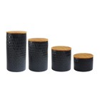 Diamond Embossed Canister Set 4piece Ceramic Jars Chic Design With Lids ...