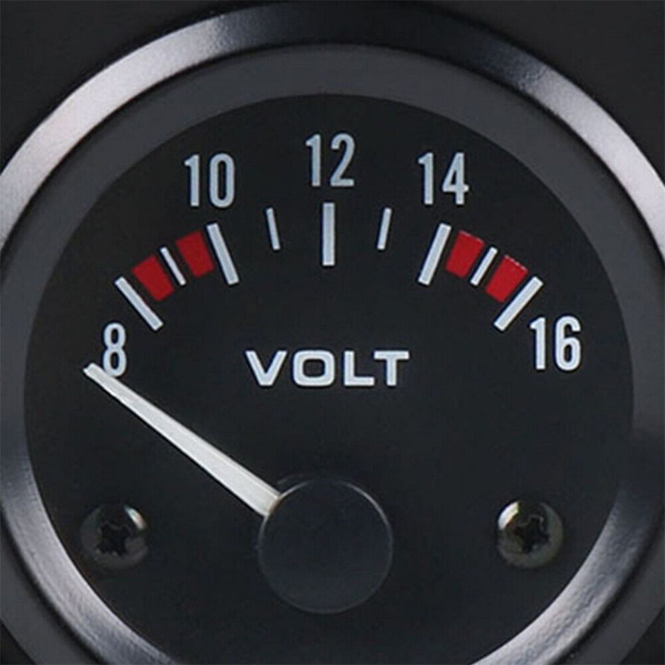 12V Car Motorcycle Voltmeter 8-16V LED Volt Gauge Voltage Meter 2" 52mm ...