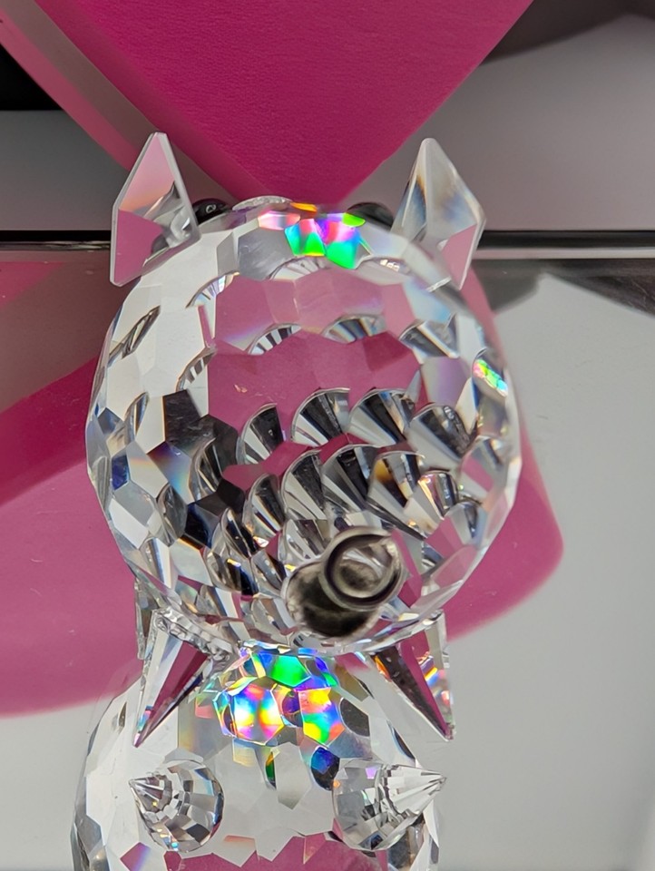 Swarovski Crystal~**PIGLET-PIG W/BLACK EYES**~Austria~NO BOX~1" Long ...