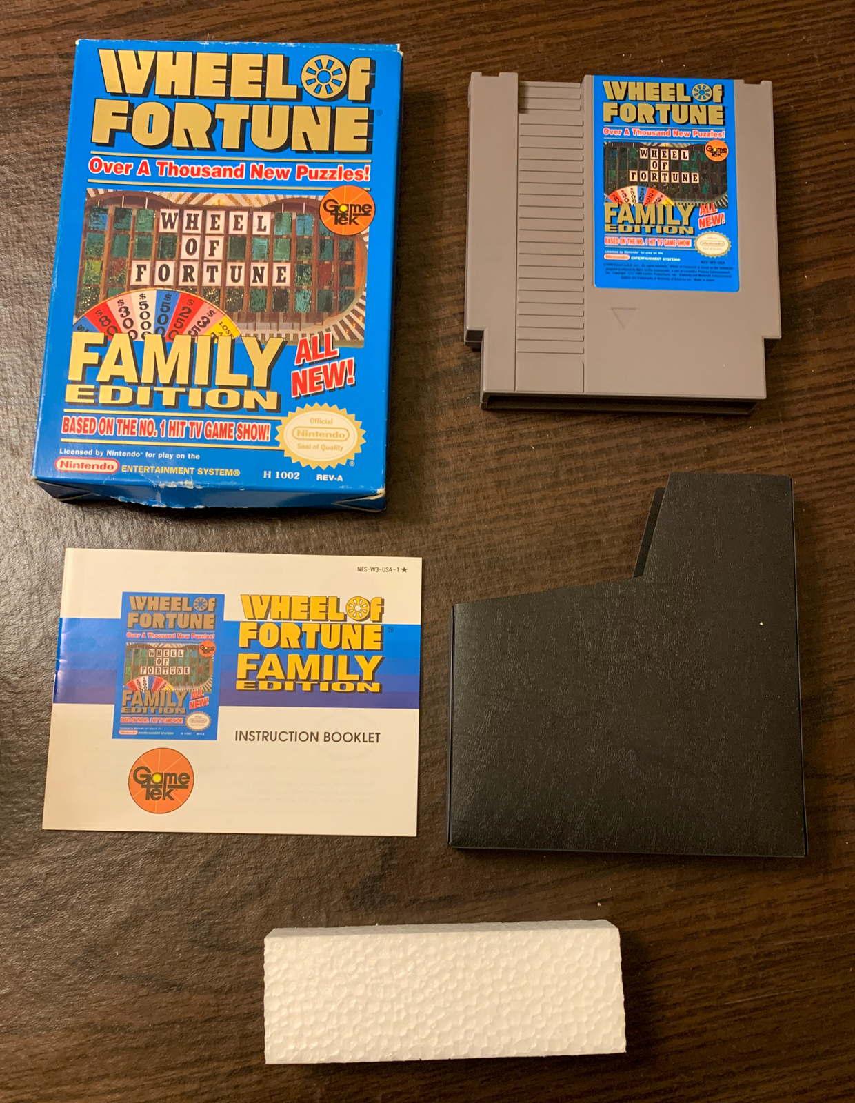 NINTENDO NES WHEEL OF FORTUNE FAMILY EDITION-COMPLETE IN BOX- GAMETEK ...