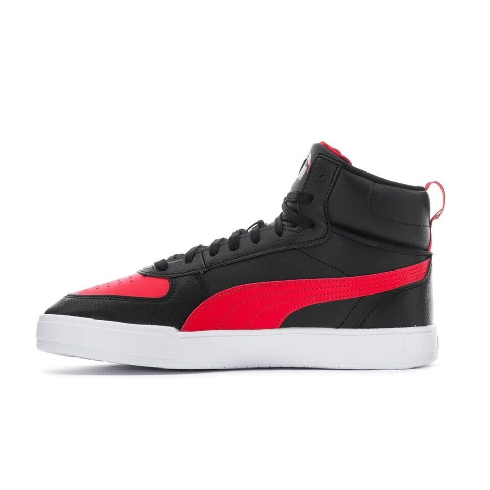 PUMA CAVEN MID TENIS LEATHER BASKETBALL SNEAKER MEN SHOES BLACK/RED ...