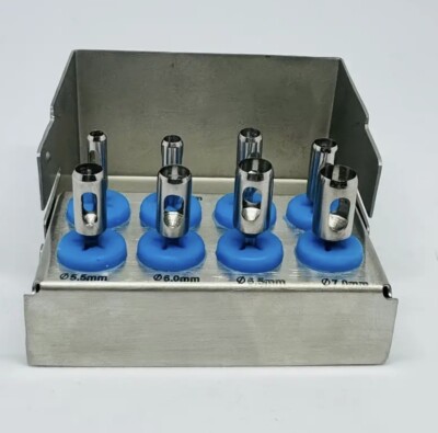 Dental Tissue Punch Kit set Surgical Dental With Box Holder German Gr ...