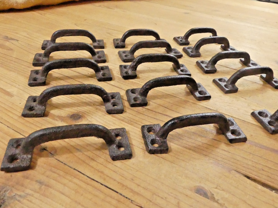 20 Cast Iron Handles Rustic Drawer Pulls Small Home Kitchen Window ...