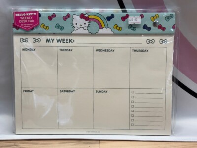 Hello Kitty Weekly Desk Pad Calendar | eBay