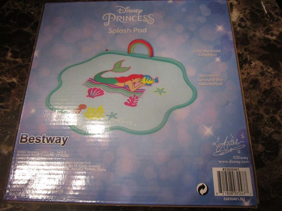 Disney Princess Ariel The Little Mermaid Splash Pad Pool Sprinkler Mat ...
