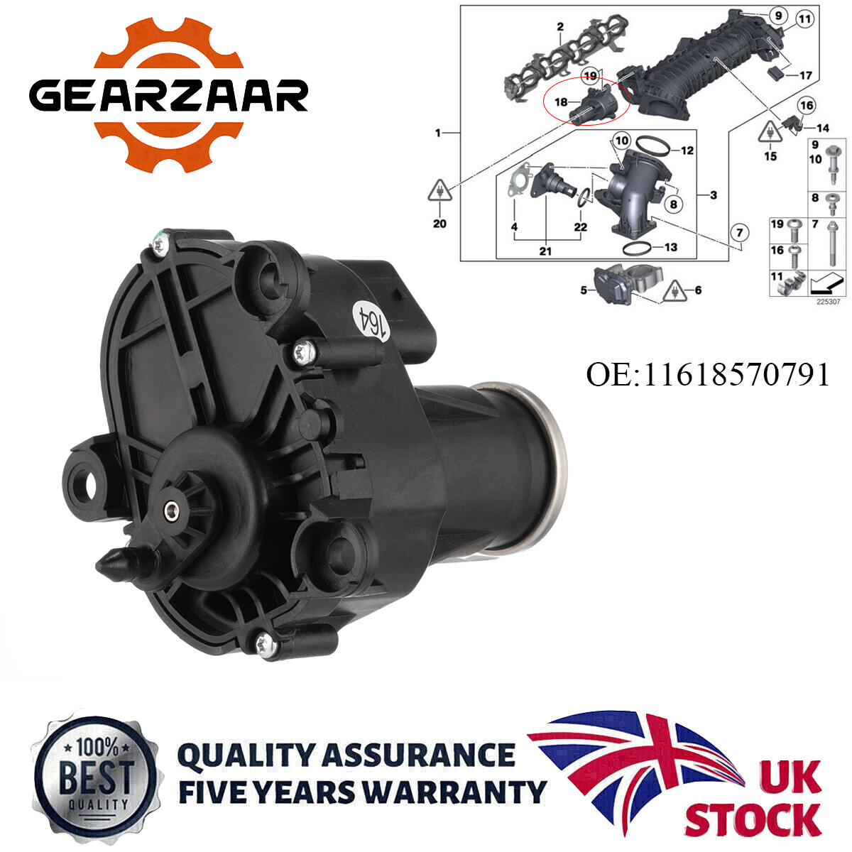 New Intake Manifold Flap Actuator for BMW F10 F11 F20 F21 F30 F31 ...