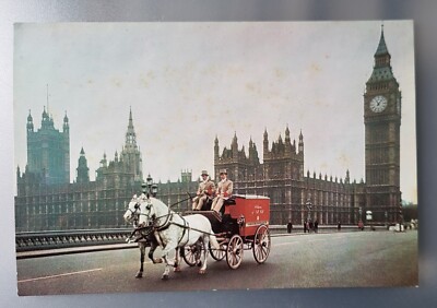 Vintage Postcard Unposted Rothmans Coach & Footman on Westminster ...