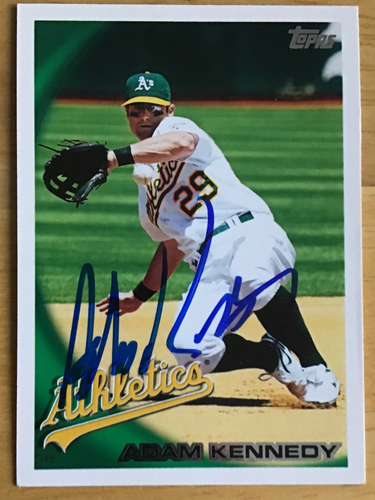 ADAM KENNEDY OAKLAND ATHLETICS SIGNED TOPPS 2010 CARD #283 AUTOGRAPH | eBay