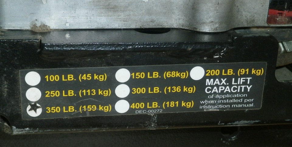 Bruno VSL-6900 Curb Sider Power Lift 400 lbs Capacity with remote ...