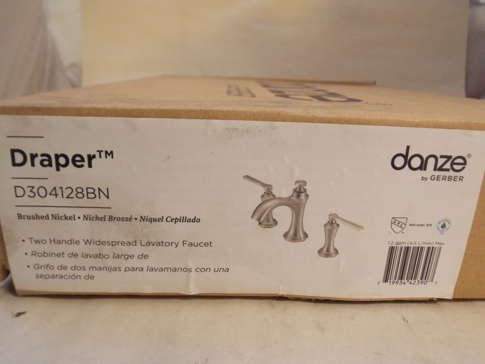 Danze By Gerber D304128BN Draper Widespread Bathroom Faucet , Brushed ...